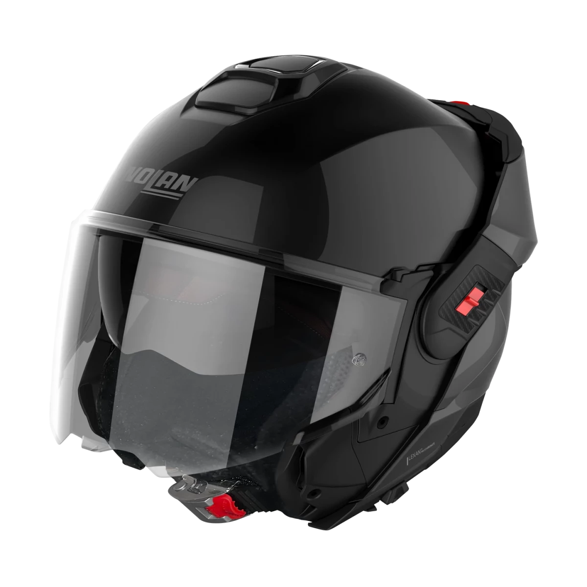 Nolan N120-1 Classic Sort Blank Ece 22-06, N-com, Hjelm M/"flip Back"