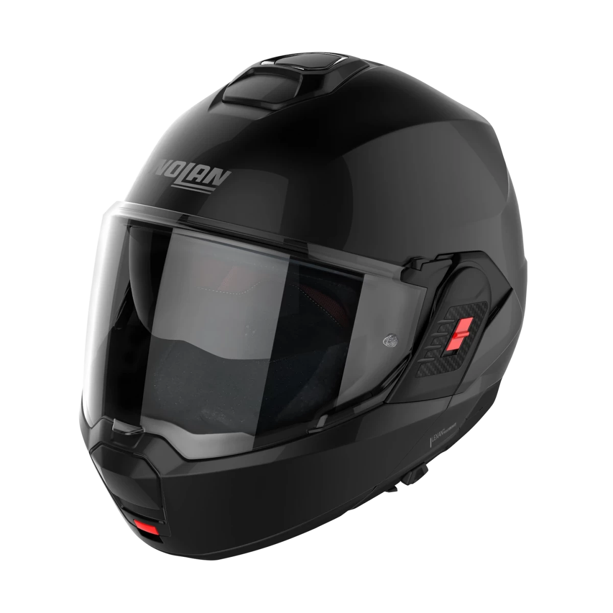 Nolan N120-1 Classic Sort Blank Ece 22-06, N-com, Hjelm M/"flip Back"